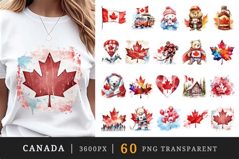 Canada Day Canadian Flag Leaf Clipart Graphic By Tati Design