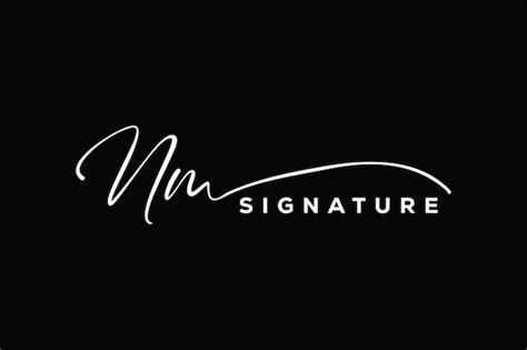 Premium Vector Nm Initials Handwriting Signature Logo Nm Letter Real