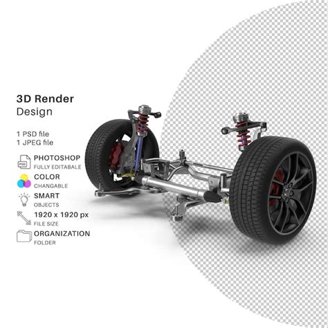 Premium Psd Car Frame With Chassis 3 Rigged