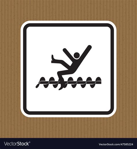 Warning Exposed Rotating Parts Will Cause Service Vector Image