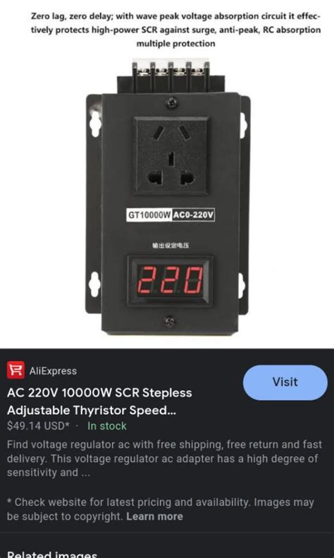 Thyristor Electronic Voltage Regulator Furniture And Home Living Home