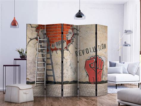 Parawan Niewidzialna Ręka Rewolucji Ii [room Dividers] Do Pokoju Sklep Bimago Niewidzialna