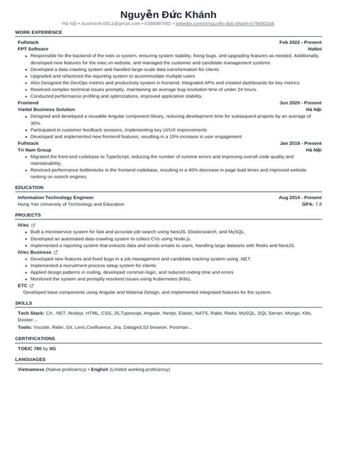 Backend Nguyen Duc Khanh Cv Pdf Information Technology Computing
