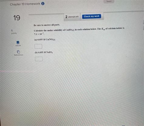 Solved Seved Chapter 19 Homework 19 2 Attempts Left Check My Chegg Com