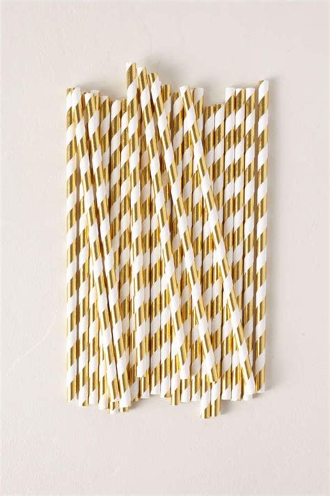 New View Bash Party Goods Foil Stripe Paper Straws
