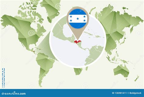 Honduras Detailed Blue Country Map With Cities Regions Location On World Map And Globe