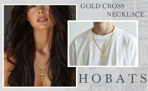 Hobats Cross Necklace For Men Gold Cross Necklace For Men 14k Gold