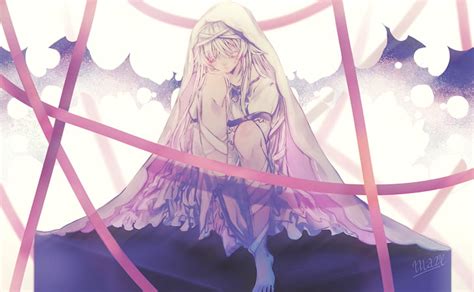 Hd Wallpaper Anime Girl White Hair Bandages Closed Eyes Sit No People Wallpaper Flare