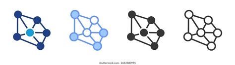 Neural Network Icon Set Multiple Style Stock Vector Royalty Free 2612680955 Shutterstock