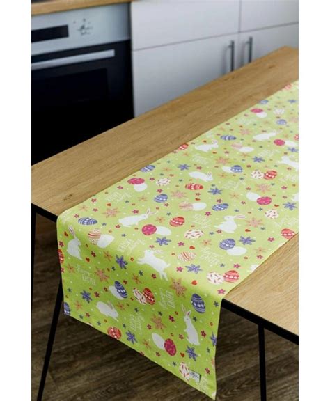 Скатертина доріжка ранер на стіл Писанка Зелена 140х40 купить онлайн на Rozetka