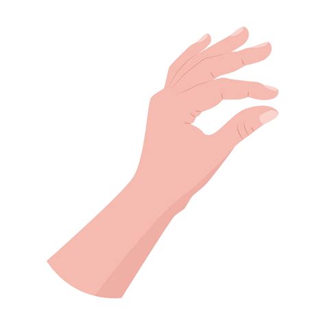 Finger Gesture Meaning A Little Bit Hand Vector Illustration Isolated