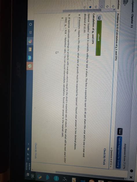 Solved Ssignment Chpater 11 0 X Assignment Score 2727