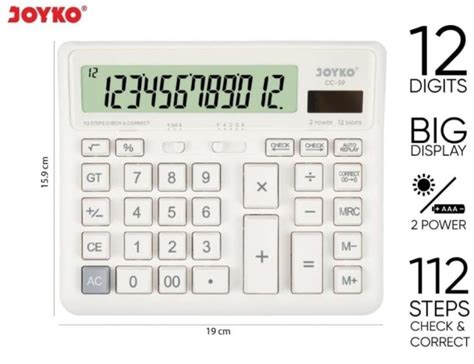 Jual Kalkulator Check And Correct Joyko Cc 59 Calculator Desktop Cc59