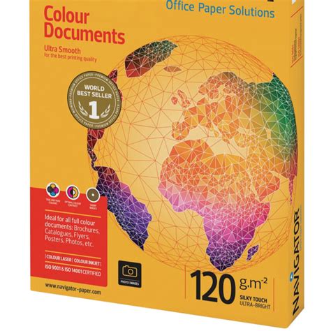 Navigator Colour Documents Paper Ultra Smooth 120gsm White 250 Sheets