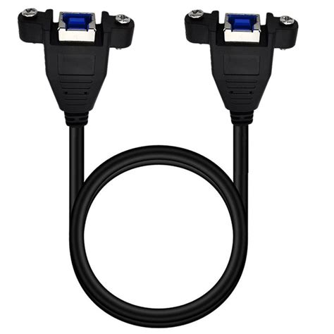 50cm Usb Bf To Bf Printer Extension Cable With Screw Hole Usb30 And