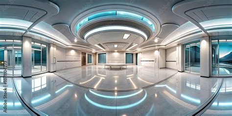 Futuristic 360 Degree Interior Light Source Hdri Map Spherical