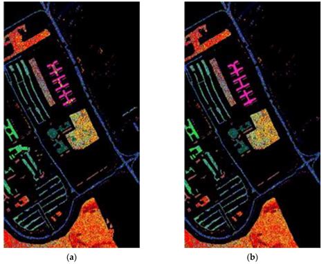 the classification label maps of dataset pavia university a pca
