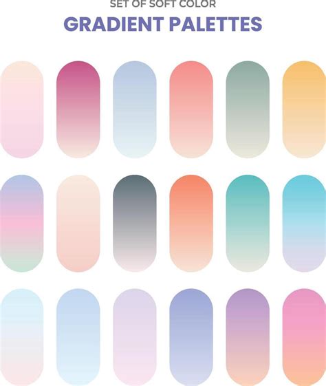 Abstract Gradient Color Palette Collection Template 44265029 Vector Art