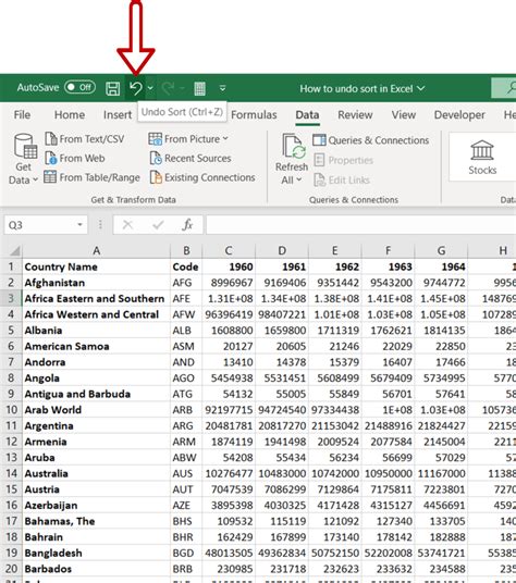 How To Undo Sort In Excel SpreadCheaters