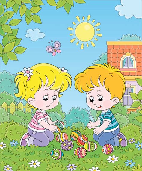 310 Girl Easter Egg Hunt Illustrations Royalty Free Vector Graphics