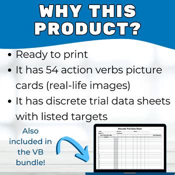 Verbal Behavior ABA Action Verb Picture Cards For Tact And Listener Responding