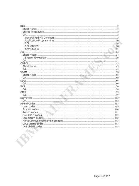 Mainframe Faq Pdf Database Index Databases