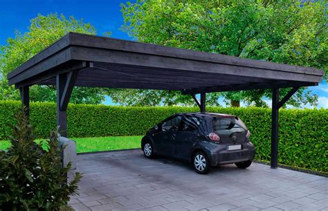 Dobbelt Carport 6 00x4 80 M Car01du Uden Midterstolpe Fladt Tag