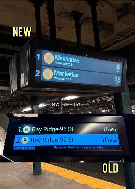 Nyc New Vs Old Nyc Subway Countdown Clock Designs Nycsubway Nyc