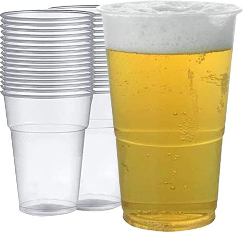 Pack Of 50 Half Pint Plastic Beer Glasses 330ml Zuvouk