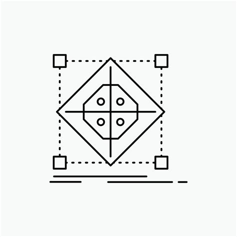 Architecture Cluster Grid Model Preparation Line Icon Vector