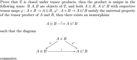 Prove That 𝒞 Is Closed Under Tensor Products Then The Product Is