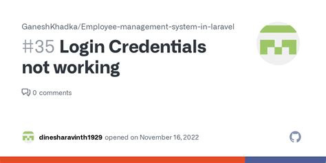 Login Credentials Not Working · Issue 35 · Ganeshkhadka Employee Management System In Laravel