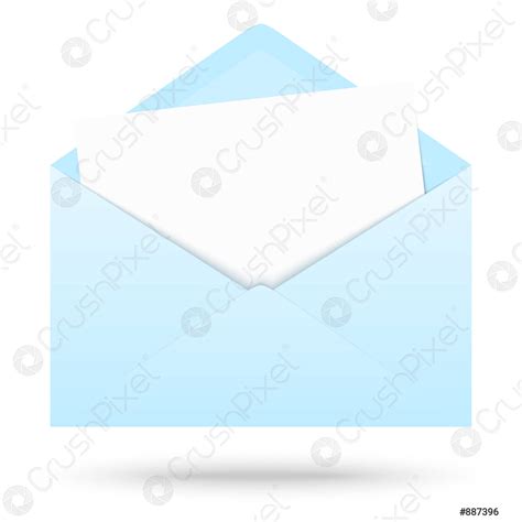 Colored Envelope With Empty Paper Stock Vector 887396 Crushpixel