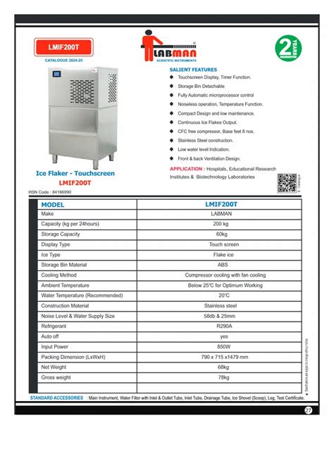 Labman Lmif30t Ice Flaker Machine Model Name Number R 134a At ₹ 82800 In Bengaluru