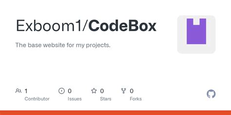 Github Exboom1codebox The Base Website For My Projects