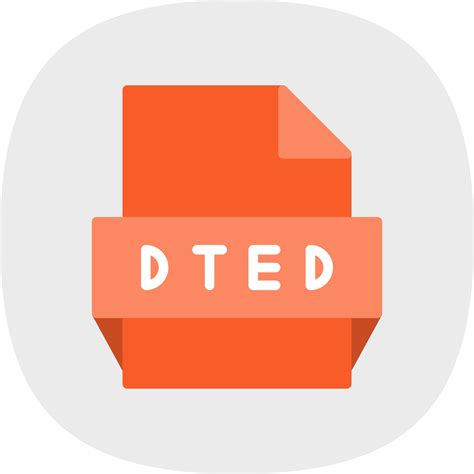 Dted File Format Icon 16904347 Vector Art At Vecteezy