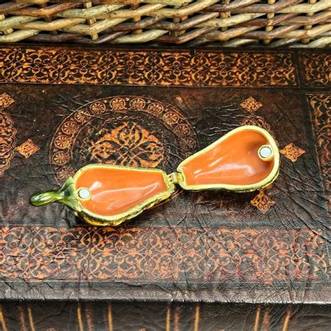 Ladybug Trinket Box Hinged Enameled Metal W Magneti… Gem