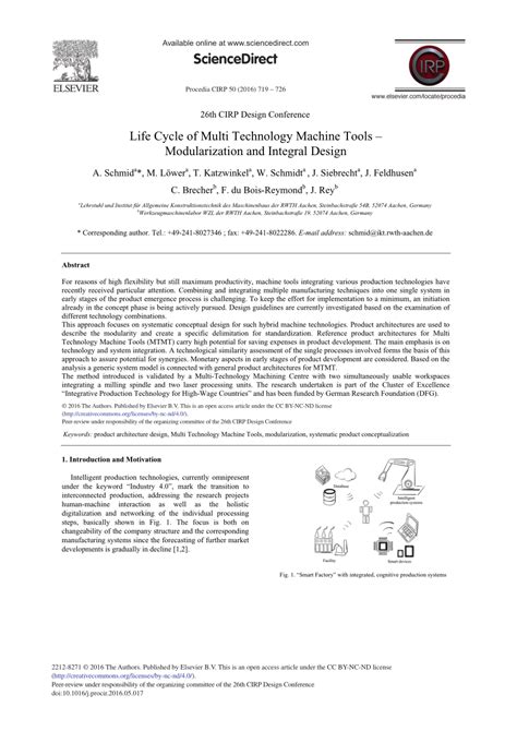 Pdf Life Cycle Of Multi Technology Machine Tools Modularization And