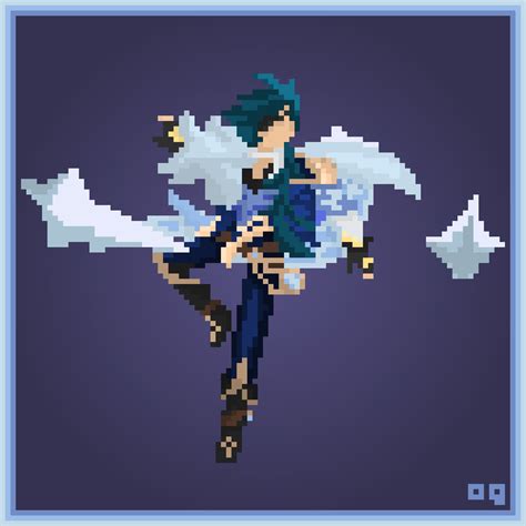 Made A Little Kaeya Pixel Art Animation Rgenshinimpact