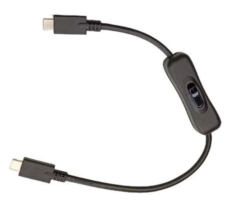 usb to usb c power cable with switch for raspberry pi 4 qslcomms