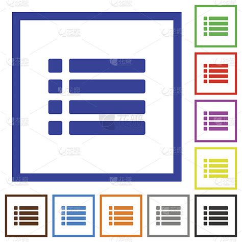 无序列表平面框架图标