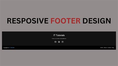 Responsive Footer Design Using Html And Css Youtube