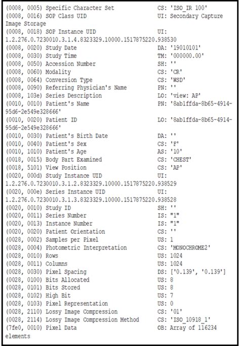 Data Elements In Dicom File Download Scientific Diagram