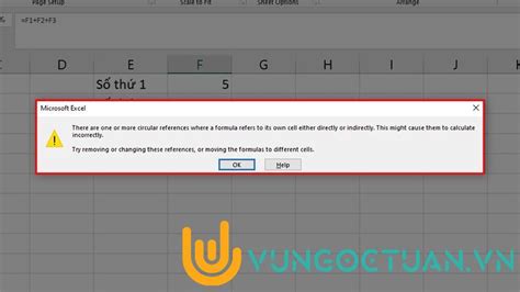 Sửa Lỗi Circular References Trong Excel Thủ Thuật Tin Học