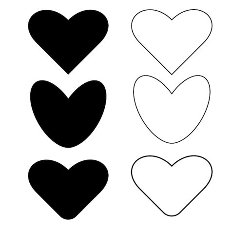 하트 아이콘 세트 프리미엄 벡터