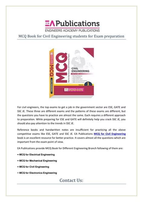 Ppt Mcq Book For Civil Engineering Students For Exam Preparation