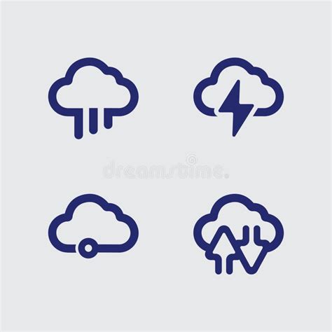 Modern Minimalist Cloud Symbol Illustration Logo Design For Internet Service And Web Hosting