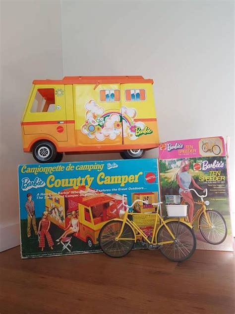 Vintage Barbie Country Camper Rv And Barbie Ten Speeder Bike Etsy Canada Vintage Barbie