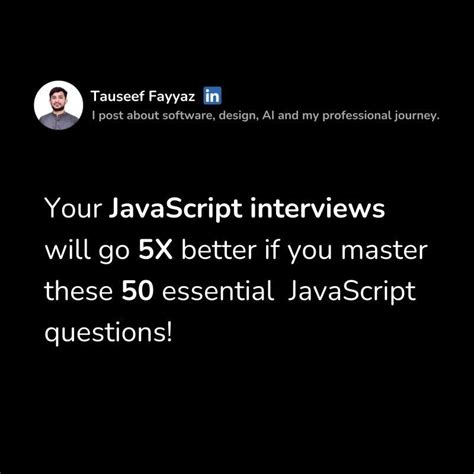 Javascript Interviewpreparation Interviewquestions Softwaredevelopment Career Tauseef