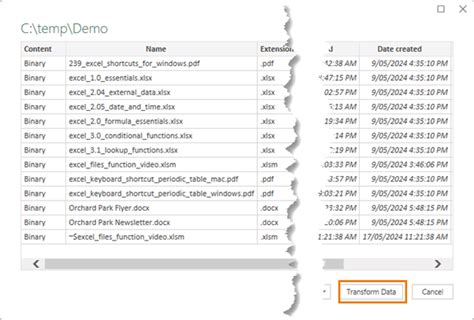 List File Names In A Folder In Excel My Online Training Hub